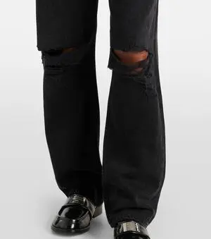 AGOLDE Kelly High-rise Distressed Straight Jeans In Fuse