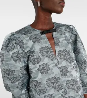 GANNI Floral Jacquard Mini Dress