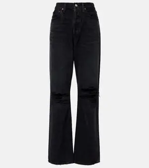 AGOLDE Kelly High-rise Straight Jeans - Black