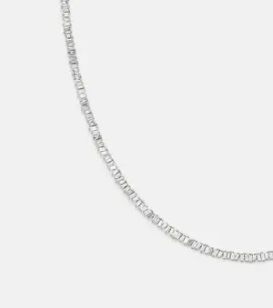 SUZANNE KALAN 18kt White Gold Tennis Necklace With Diamonds