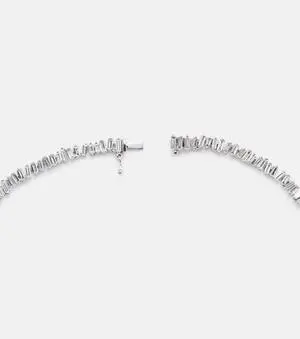SUZANNE KALAN 18kt White Gold Tennis Necklace With Diamonds