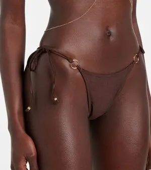 BANANHOT Ring-detail Bikini Bottoms - Brown