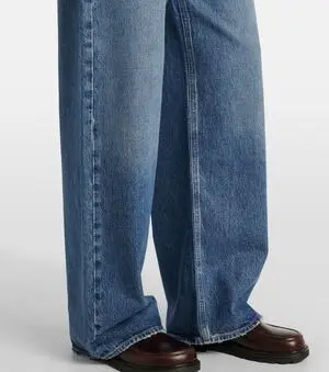 AGOLDE Low Slung Baggy Mid-rise Wide-leg Jeans - Blue