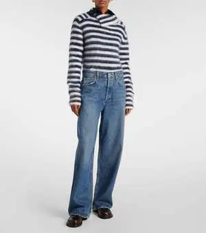 AGOLDE Low Slung Baggy Mid-rise Wide-leg Jeans - Blue