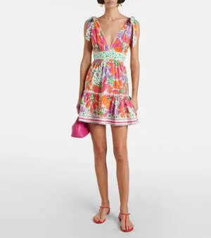 Poupette St Barth Cara Printed Cotton Minidress
