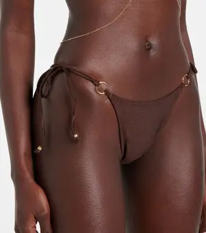 BANANHOT Ring Detail Bikini Bottoms - Brown