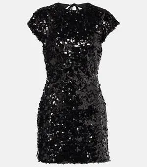 GANNI Sequined Velvet Minidress
