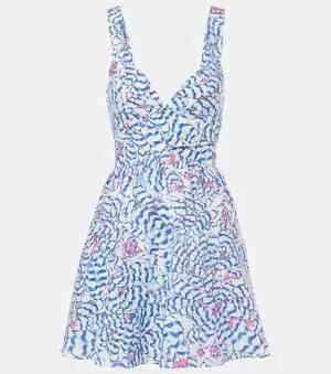 Poupette St Barth Coco Printed Minidress - Blue