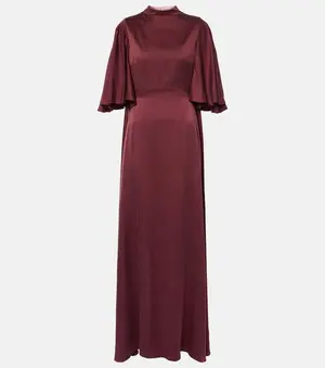 ROKSANDA Kalydria Caped Silk Gown