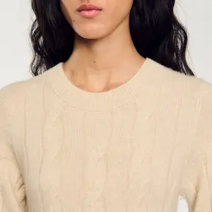Sandro Cable Knit Maxi Dress
