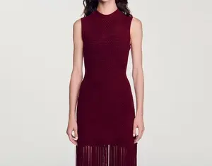 Sandro Velvet Knit Maxi Dress