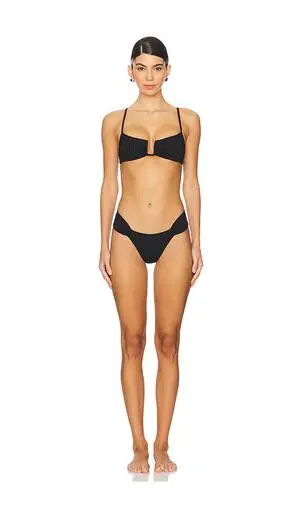 L*Space Eco Ocean Rib Dolce Bikini Bottom - Black