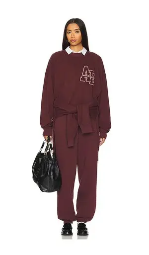 ANINE BING Miles Oversized Sweatshirt - Dark Burgundy