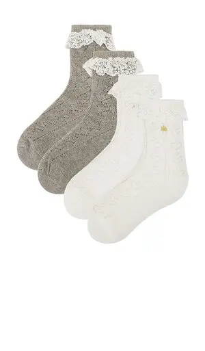 Lele Sadoughi Heather Socks Set Of 2