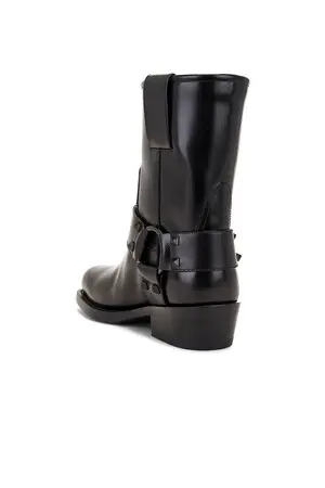 Valentino Garavani Rockstud Biker Boot - Nero