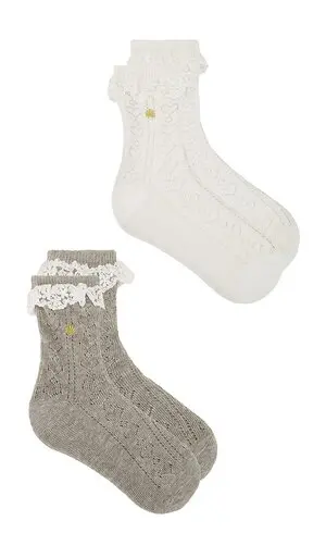 Lele Sadoughi Heather Socks Set Of 2