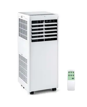 COSTWAY 5000 Btu Portable Air Conditioner With Dehumidifier & Fan Sleep Mode & 24h Timer - White