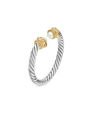 David Yurman Renaissance Ring With Pearl And Diamond - White/silver