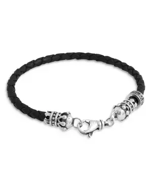 KING BABY STUDIO Braided Bracelet With Crown Detail