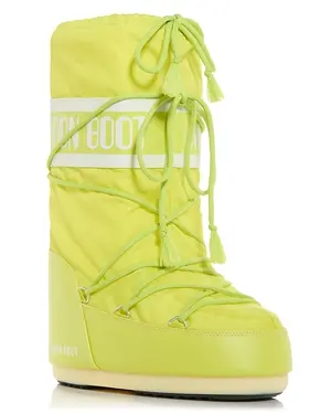 Moon Boot Icon Nylon Cold Weather Boots Cyber Lime