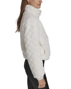 Marc New York Quilted Faux Fur Bomber Jacket