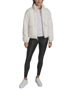 Marc New York Quilted Faux Fur Bomber Jacket