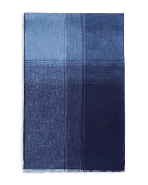 Bloomingdale'S Ombre Block Scarf Exclusive - Navy