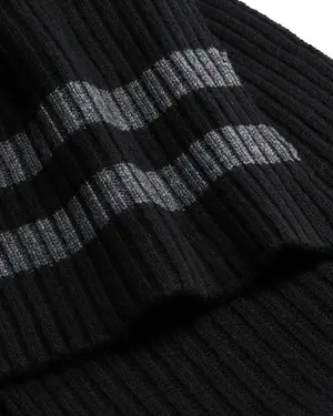 Bloomingdale'S Striped Knit Scarf Exclusive - Black