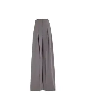 DEL CORE Corset-waist Wide-leg Wool-blend Pants