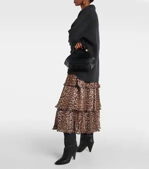 GANNI Small Leather Tote Bag - Black
