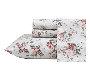 Laura Ashley Ashfield Pink Queen Sheet Set - One-color