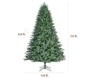 FRASER HILL FARM 7.5-ft. Jingle Pine Artificial Christmas Tree
