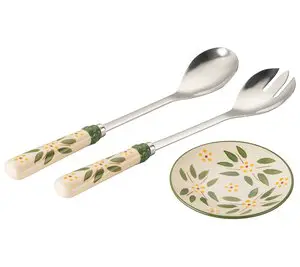 TEMP-TATIONS Old World Set Of Utensils With Spoon Rest - One-color