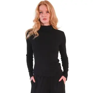 POPLINEN Norma Modal Ribbed Turtleneck - Black