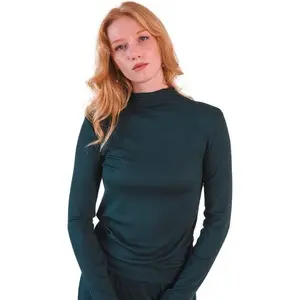 POPLINEN POPLINEN Norma Modal Ribbed Turtleneck Pine