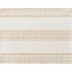 Anaya Beach Club Stripe Indoor Outdoor Placemat - Beige Stripe