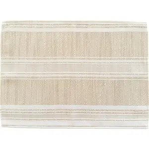 Anaya Beach Club Stripe Indoor Outdoor Placemat - Sandy Beige