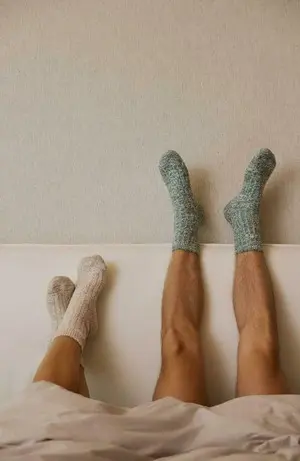 SOFTIES Marshmallow Crew Socks - Heather Black