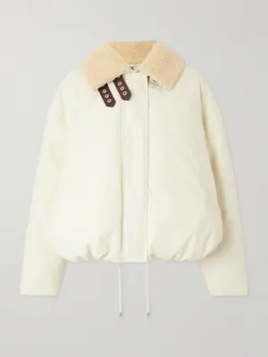 Loewe Shearling-trimmed Cotton-blend Jacket