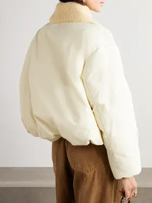 Loewe Shearling-trimmed Cotton-blend Jacket
