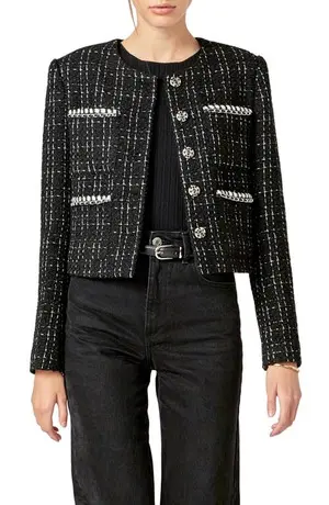 English Factory Windowpane Tweed Jacket