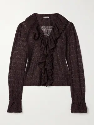 BODE Ruffled Lace Blouse