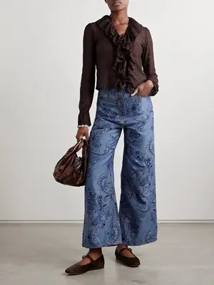BODE Ruffled Lace Blouse