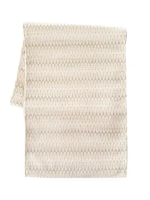 Anaya Summer Twist Indoor Outdoor Table Runner - Beige