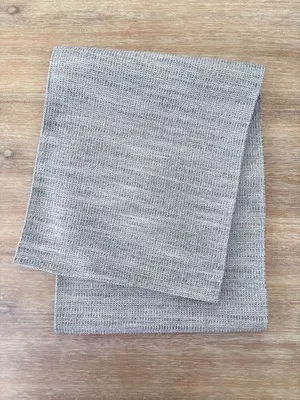 Anaya Seaside Smooth Indoor Outdoor Table Runner - Grey