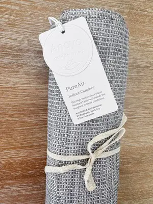 Anaya Seaside Smooth Indoor Outdoor Table Runner - Grey