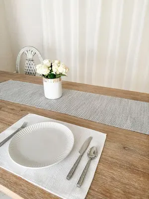 Anaya Seaside Smooth Indoor Outdoor Placemat - White