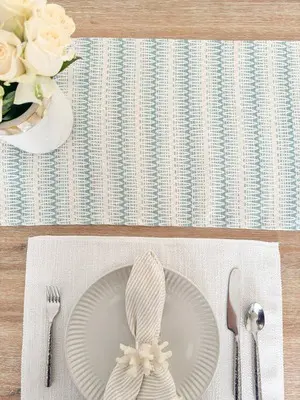 Anaya Seaside Smooth Indoor Outdoor Placemat - White