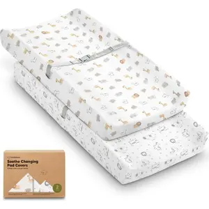 KEABABIES 2-pack Soothe Changing Pad Covers - Keasafari