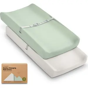 KEABABIES 2-pack Soothe Changing Pad Covers - Sage